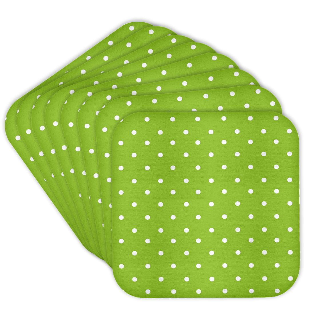 3drose, Green Polka Dot Pattern - Little White Dots on Bright Green ...