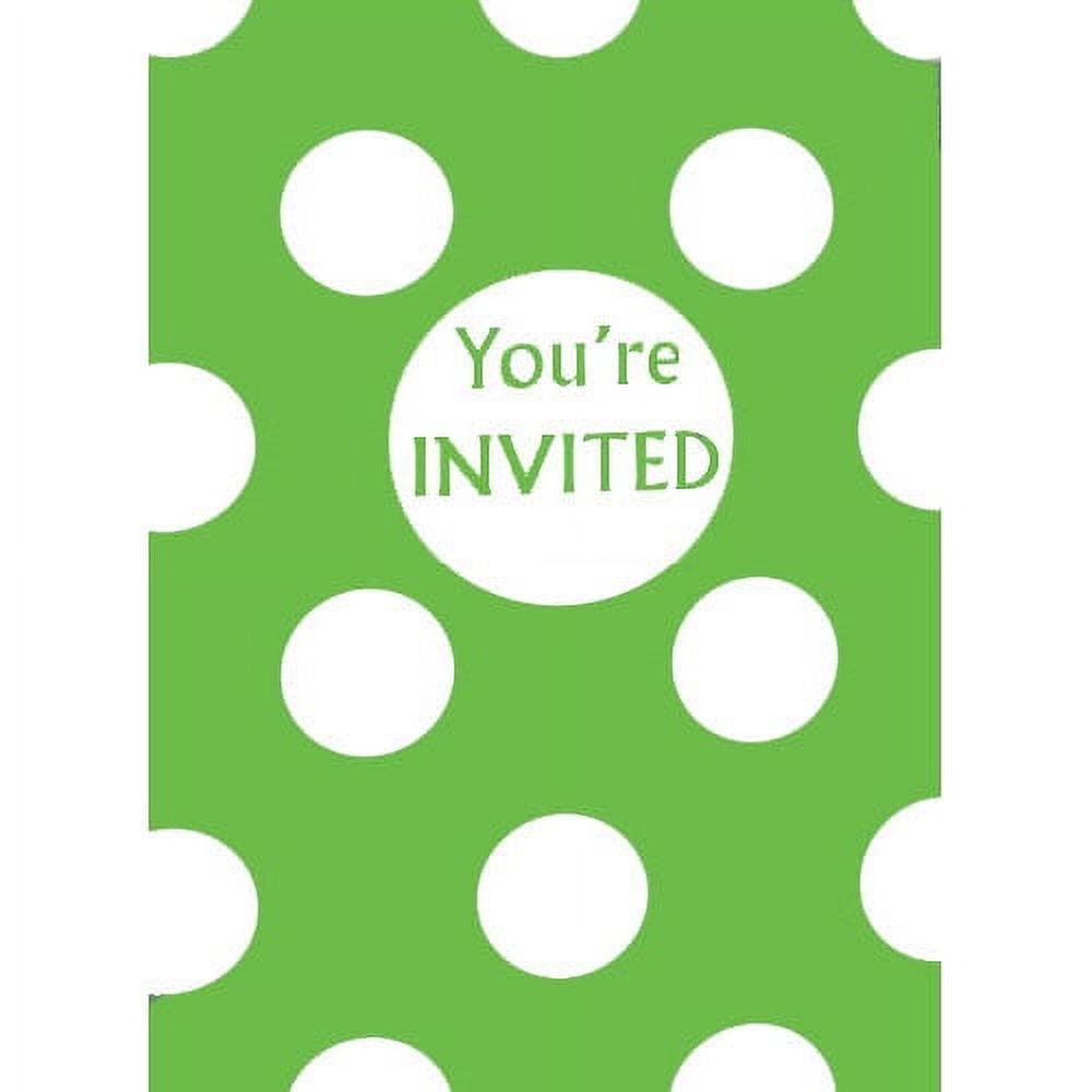 Green Polka Dots Invitations Envelopes (8ct) - Walmart.com
