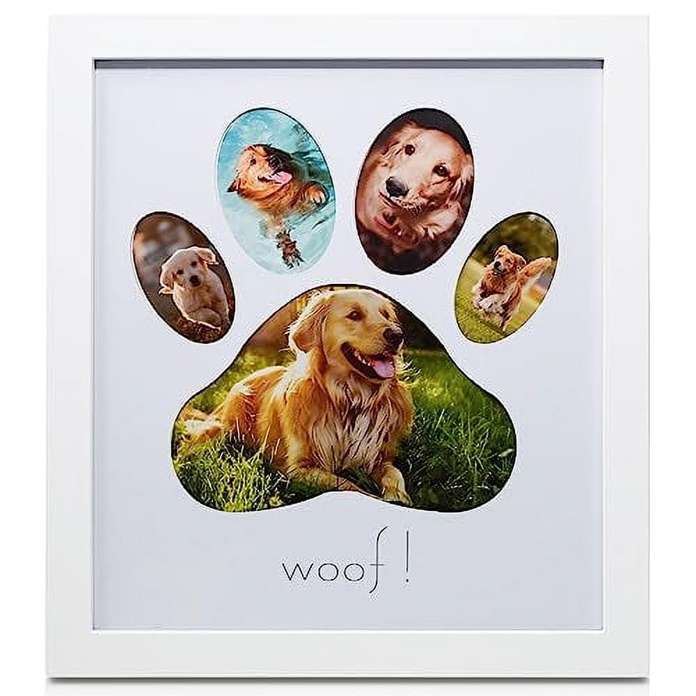 Green Pollywog | 5-Opening Paw Print Collage Frame | Paw Print Picture ...