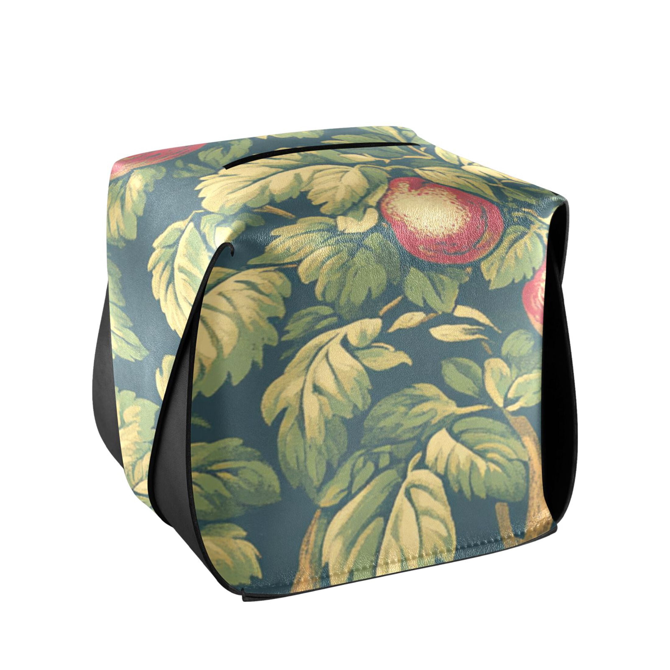 Green Pomegranate Tree Tissue Box Cover Leather Square Rectangle Tissue ...