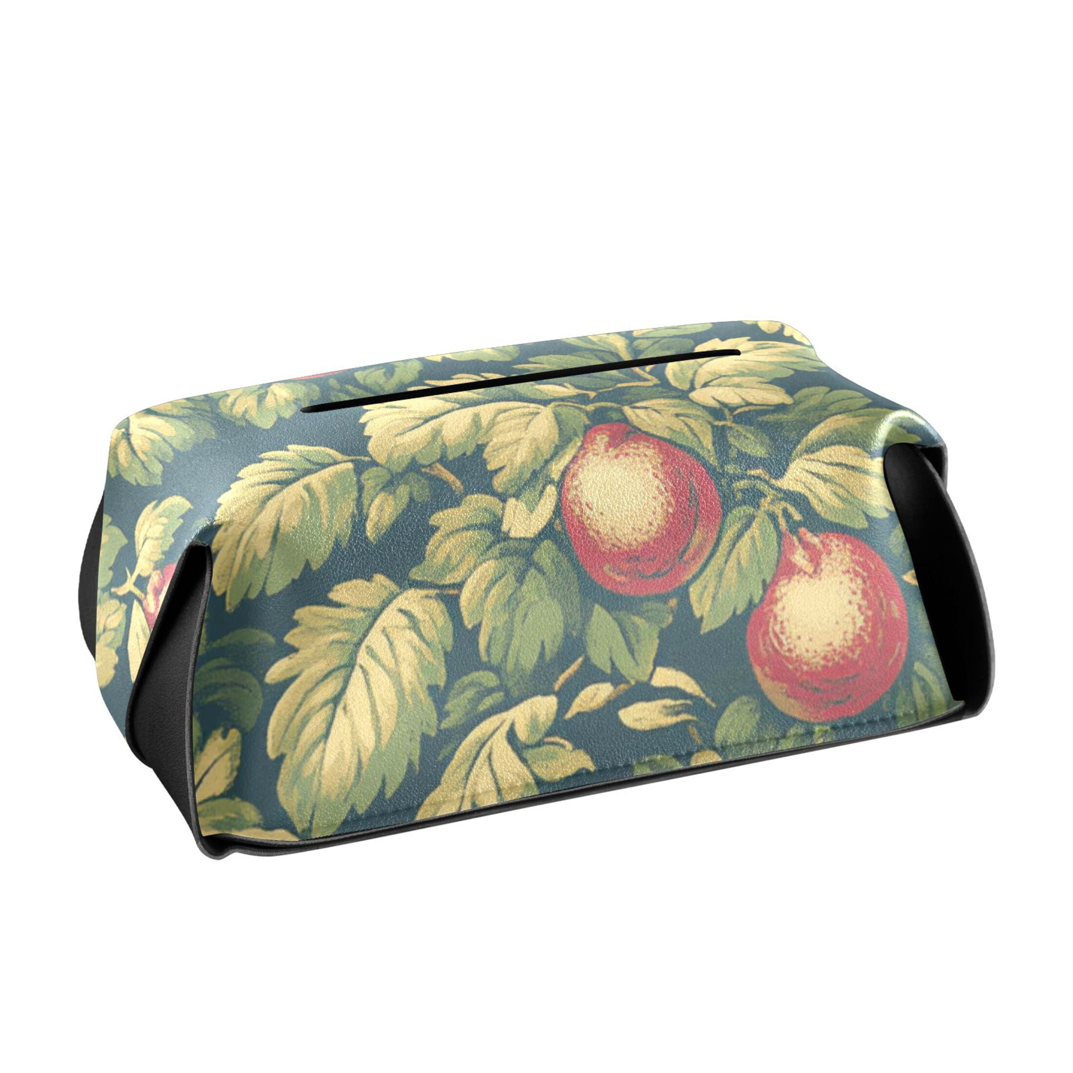 Green Pomegranate Tree Tissue Box Cover Leather Square Rectangle Tissue ...