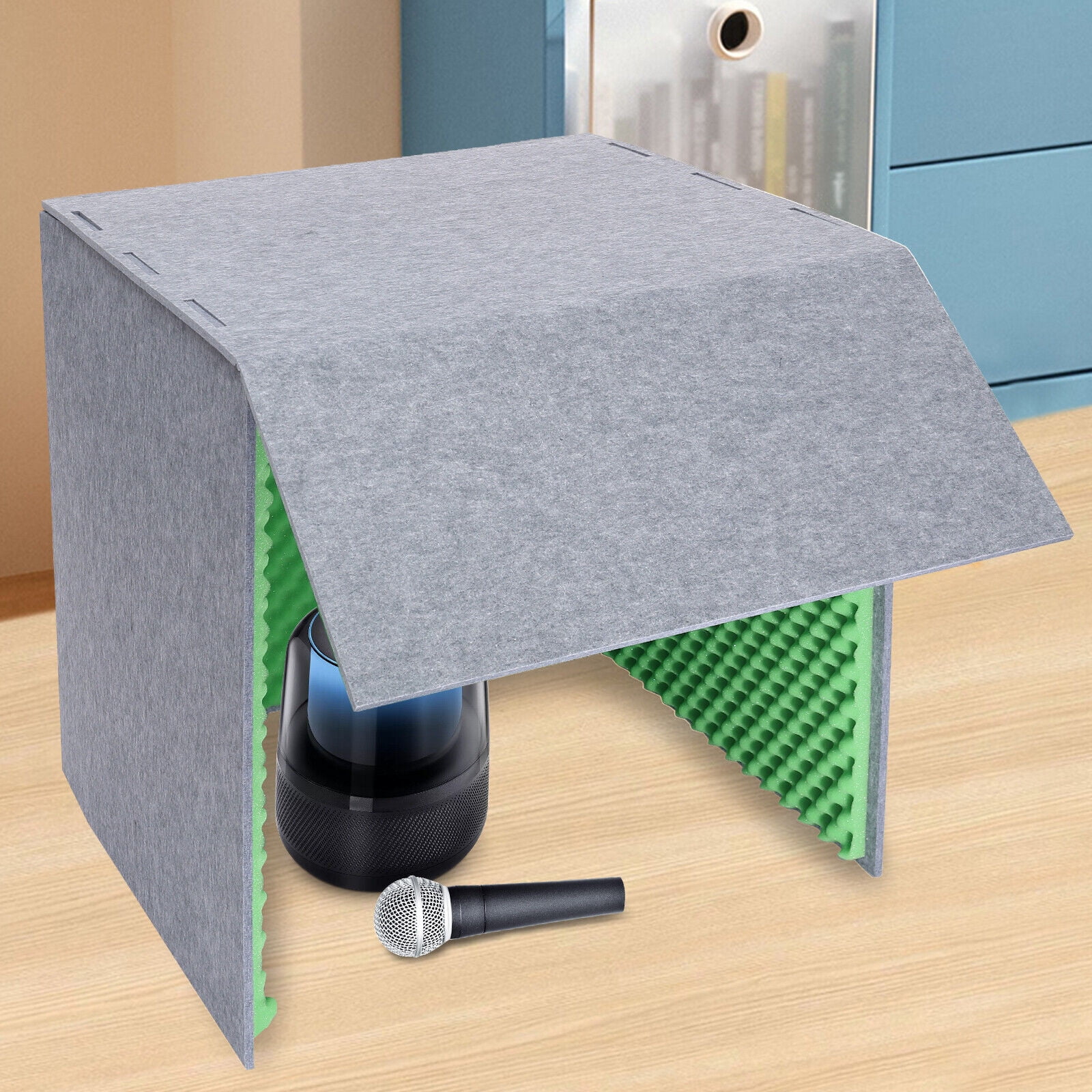 Green Portable Soundproof Booth Studio Sound Recording Desktop ...