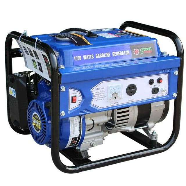 Green-Power Quiet Gasoline Generator, 1500W with 1.3 Gallon Fuel Tank ...
