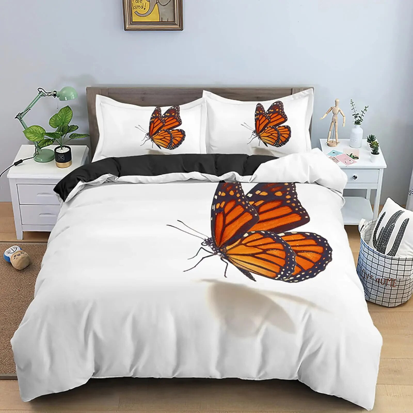 Green Praying Mantis Duvet Cover King Size Insect Theme Bedding Set for ...