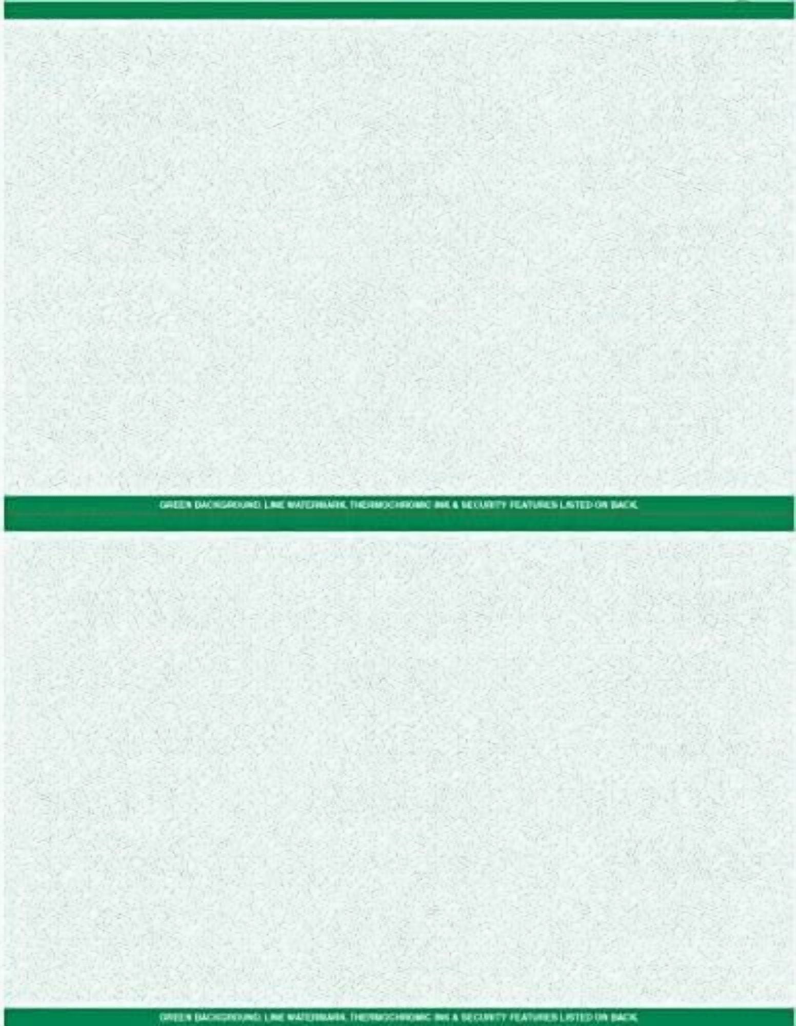 Green Prescription Security Laser RX Sheets - Has one perforation to ...