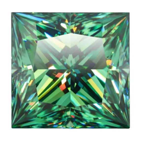 Green Princess Cut Moissanite Stones - Walmart.com
