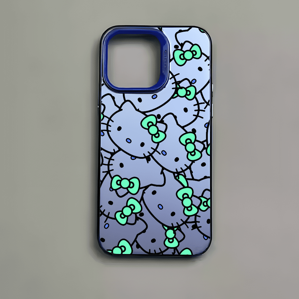 Green Purple Hello Kitty Phone Case For IPhone 16 15 14 13 12 11 Pro ...