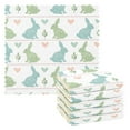 Green Rabbit Heart Pattern Dish Towels 6 Pack Kitchen Cleaning Dish ...