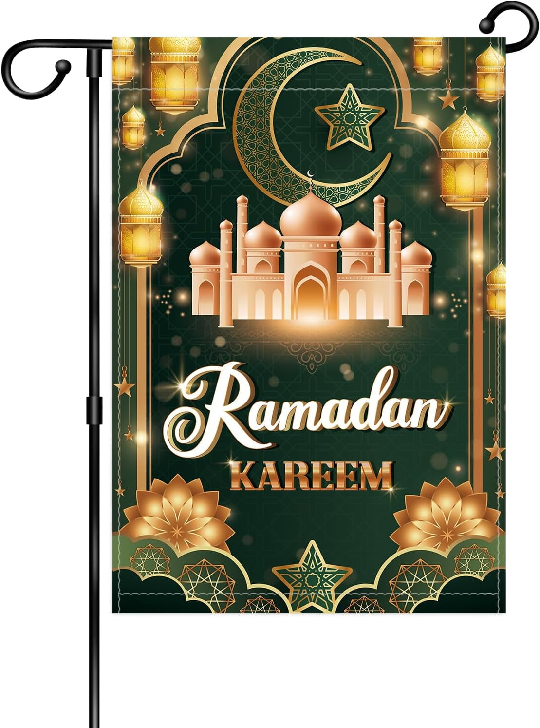 Green Ramadan Kareem Garden Flag,Welcome Ramadan Kareem Muslim Mosque ...