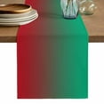 Green Red Ombre Table Runner, Modern Abstract Art Aesthetics Washable ...