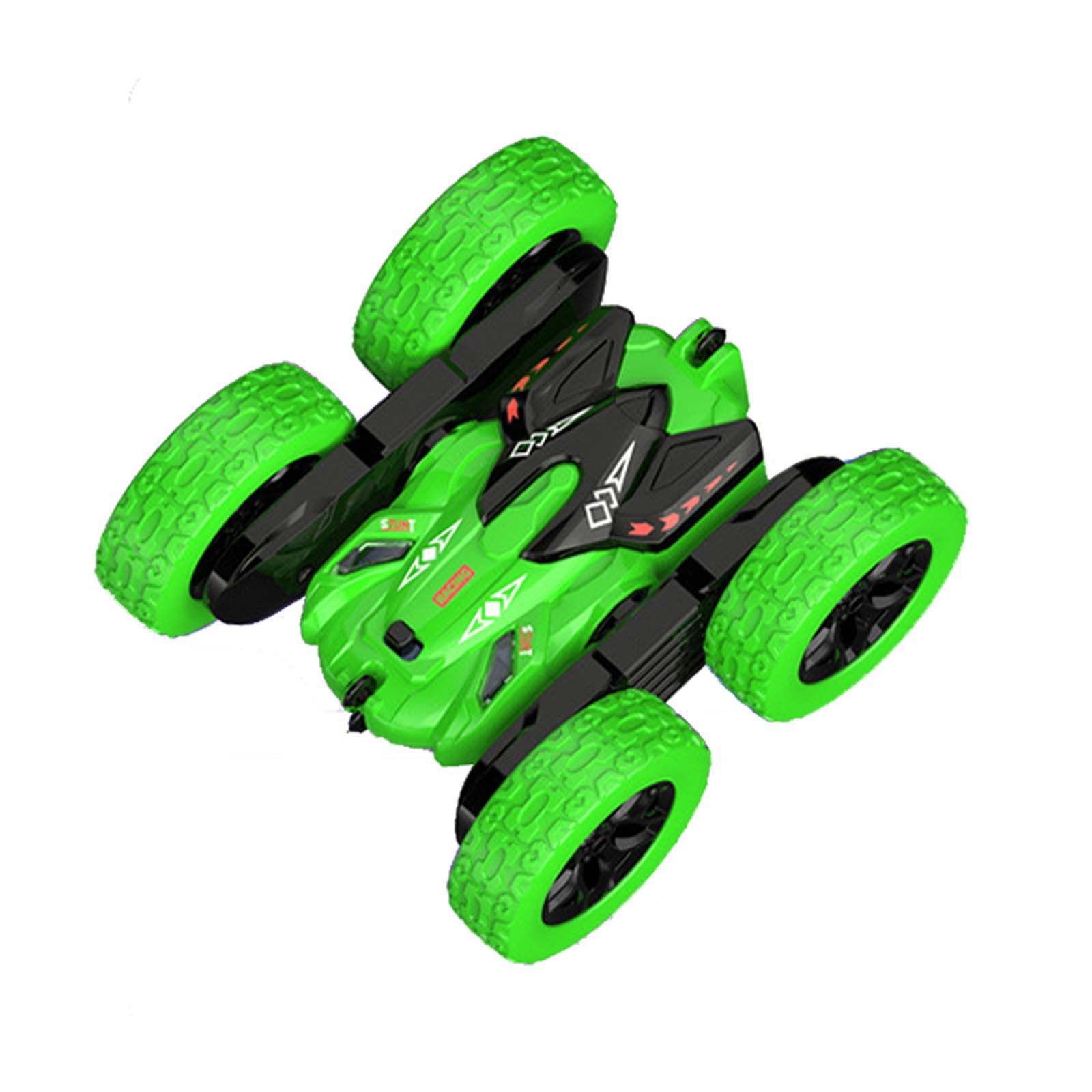 Green Remote Control Double Sided Stunt High Speed Deformation Off Road ...