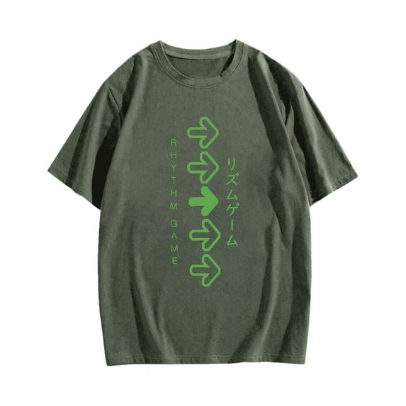 Green Rhythm Game Cotton casual T-shirt - Walmart.com