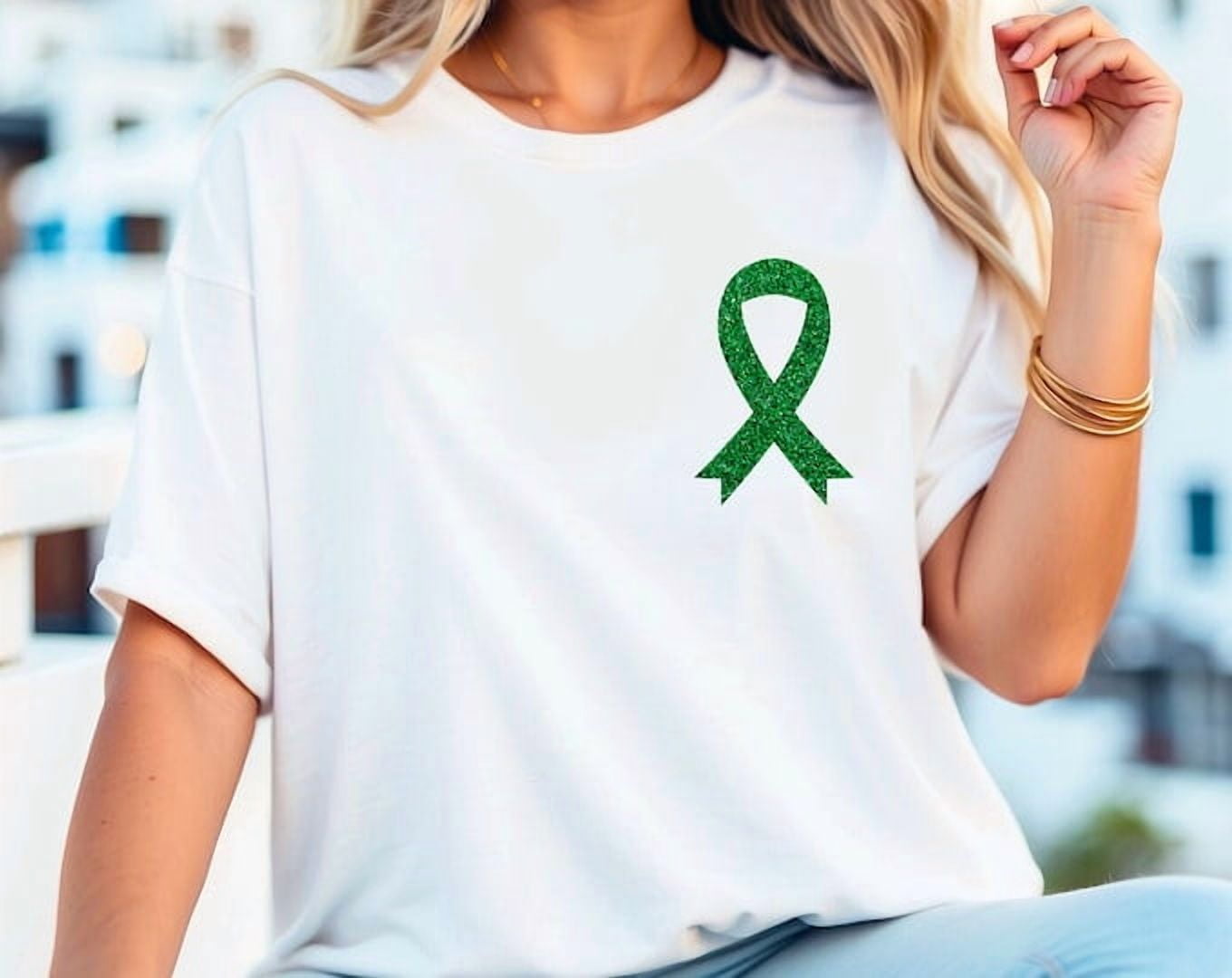 Green Ribbon Organ Donation Awareness Shirt: Soft Cotton Tee - Walmart.com