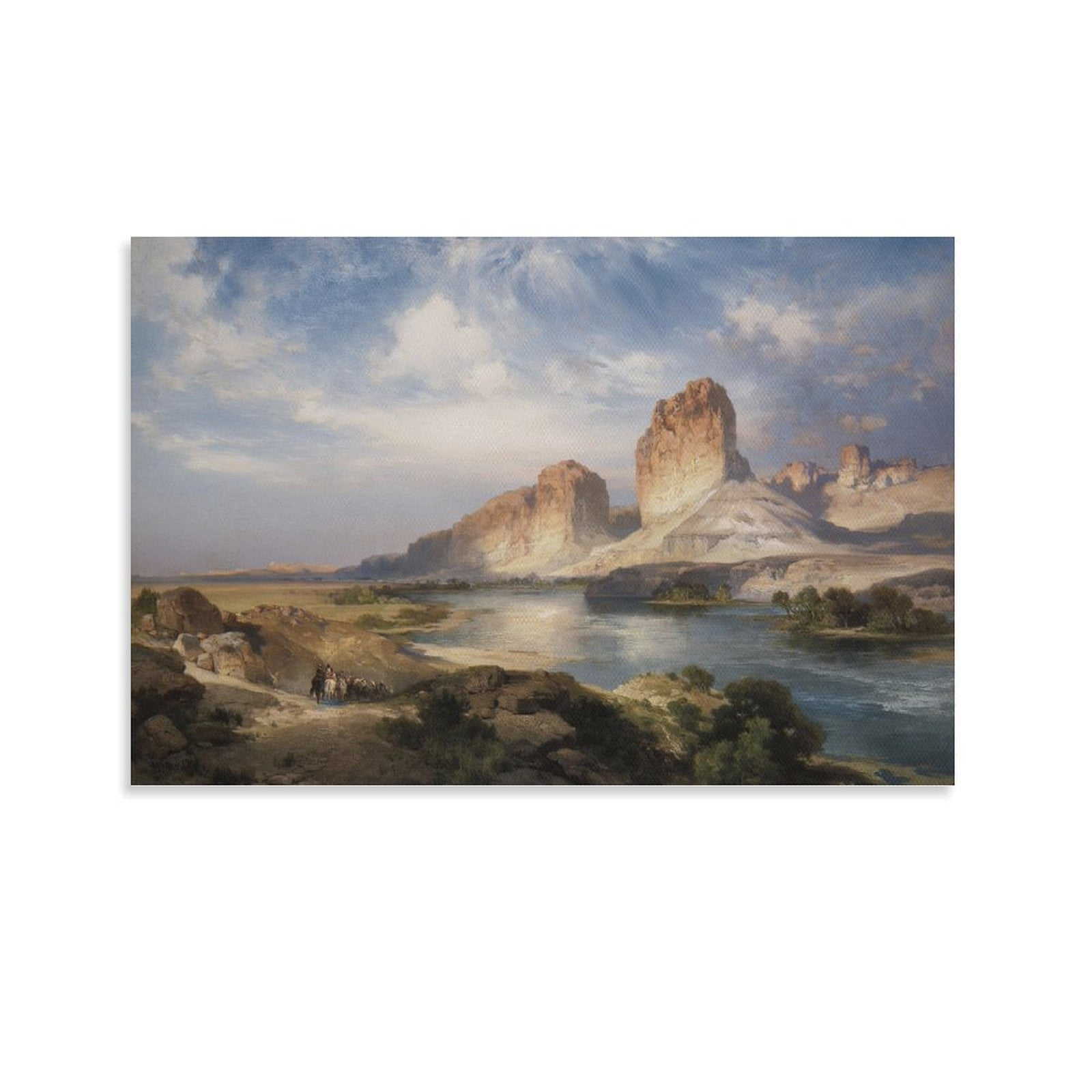 Green River Wyoming By Thomas Moran Art Prints Paintings Canvas Poster ...