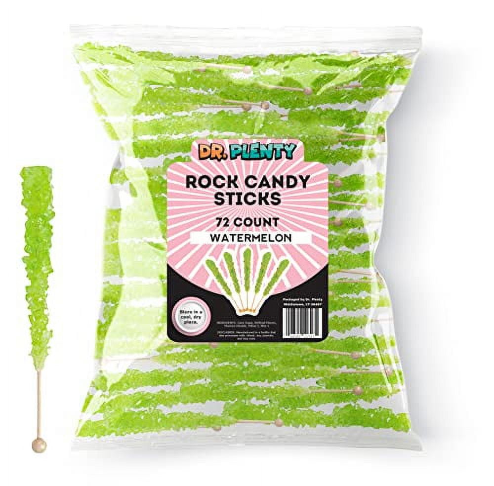 Green Rock Candy on a Stick (72 Pack) - BULK Watermelon Pure Sugar ...