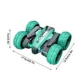Green Rollover 360 Double Sided Stunt Car Toy Remote Control Racing Off ...