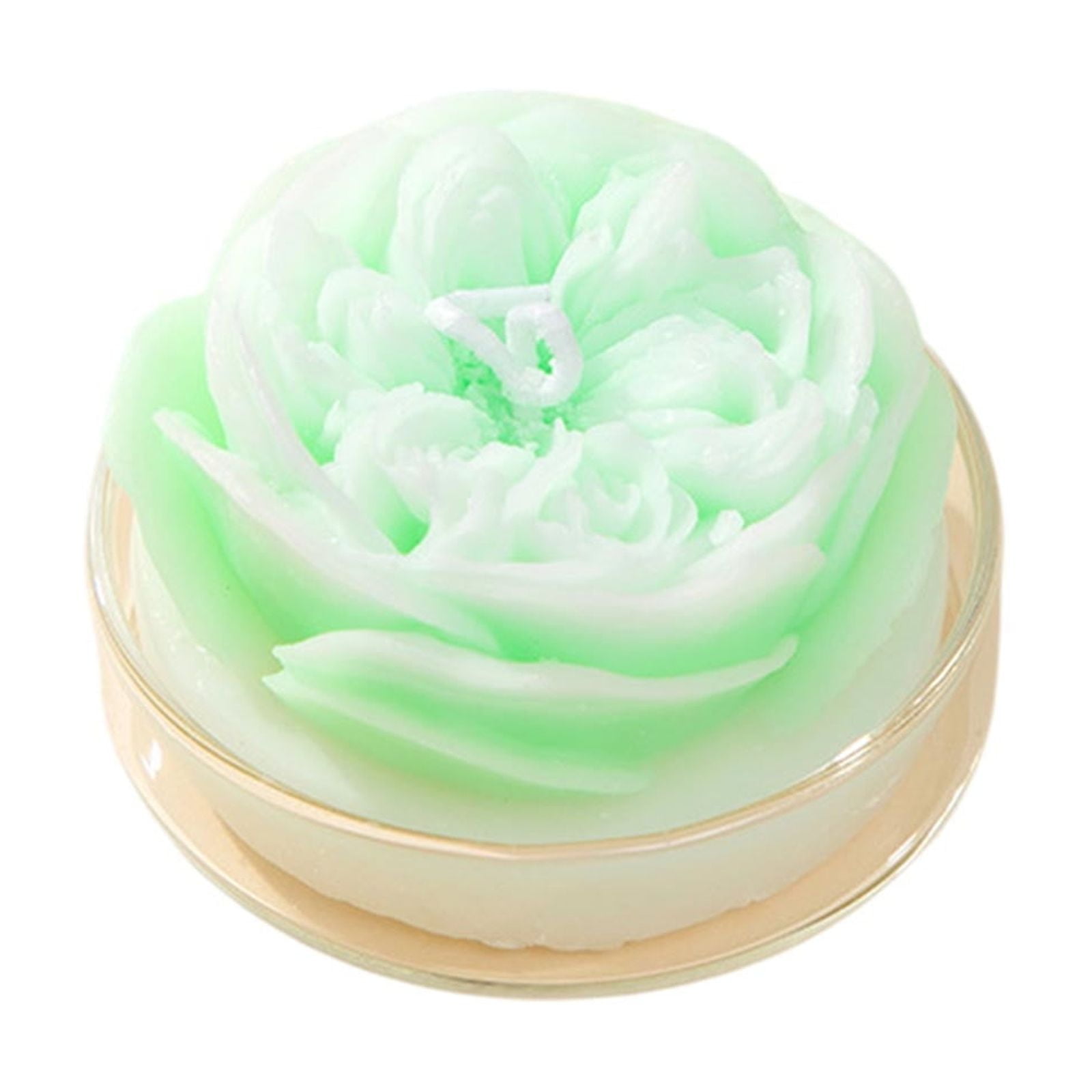 Green Rose Scented Candle, Lifelike Floral Shape Aromatherapy Candle ...