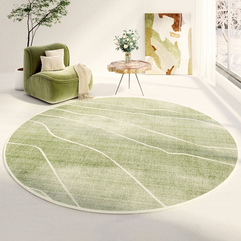 Green Round Living Room ration Carpet Modern Minimalist Rugs for ...
