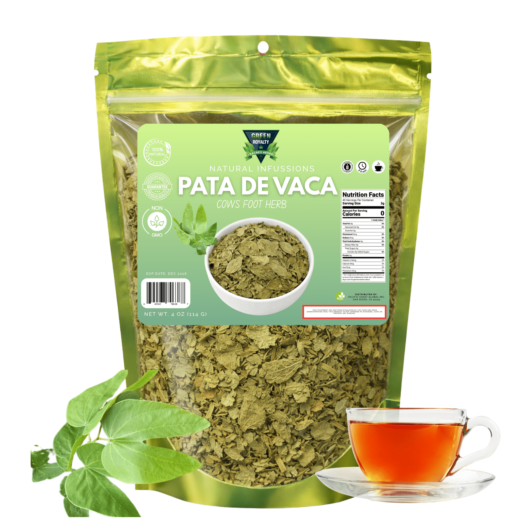 Green Royalty Pata de Vaca Herb Tea Infussion (4oz) - Walmart.com