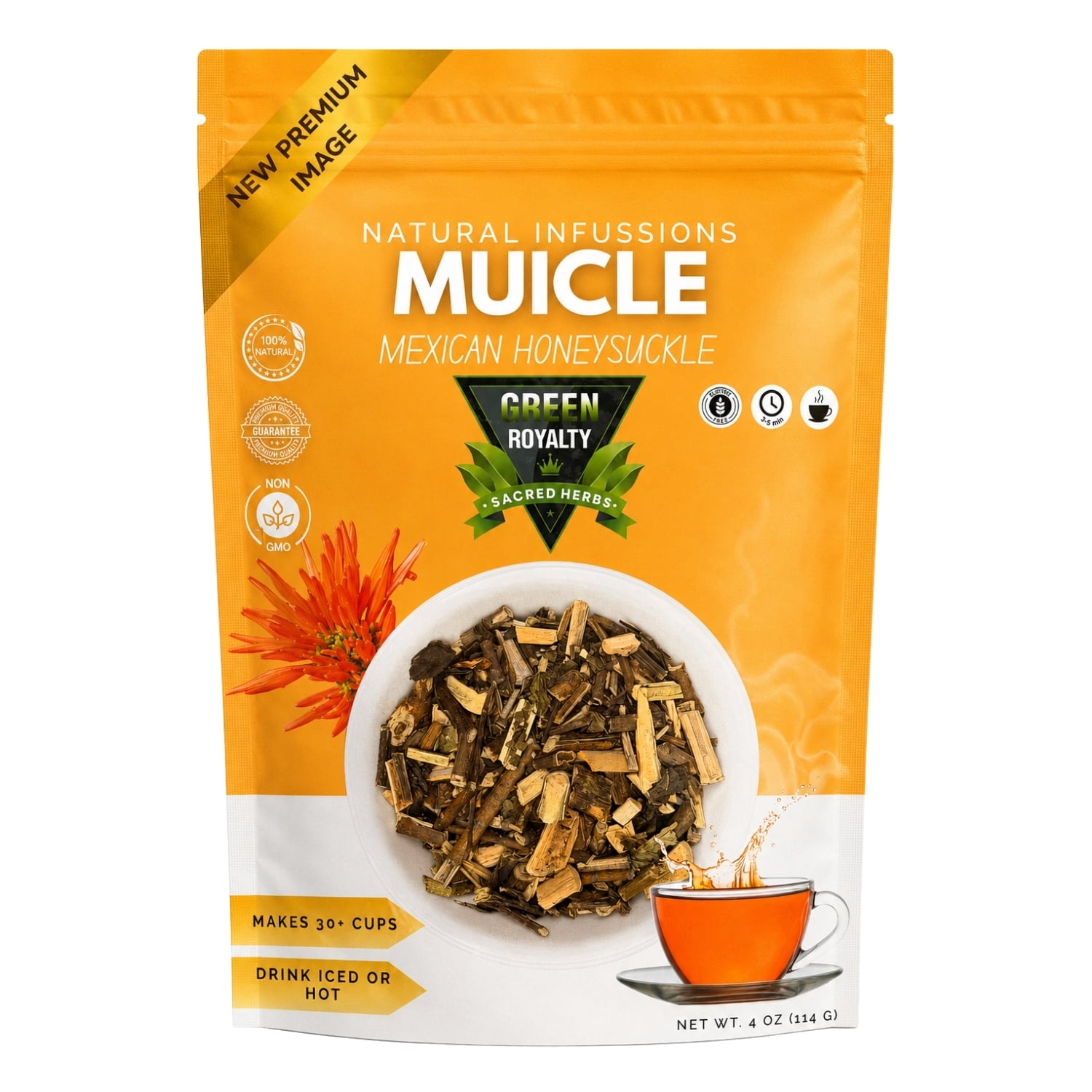 Green Royalty Muicle (Mexican Honeysuckle) Herbal Tea 4oz – Natural ...