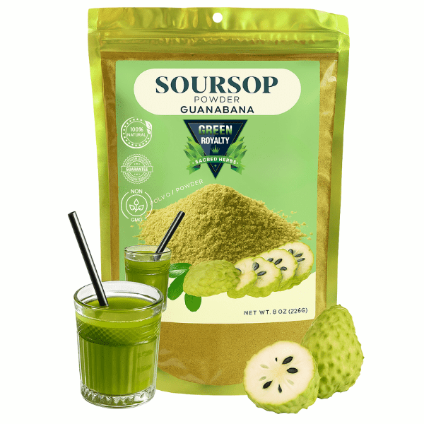 Green Royalty Soursop Powder (Guanabana) 8oz – Premium Raw Fruit Powder ...