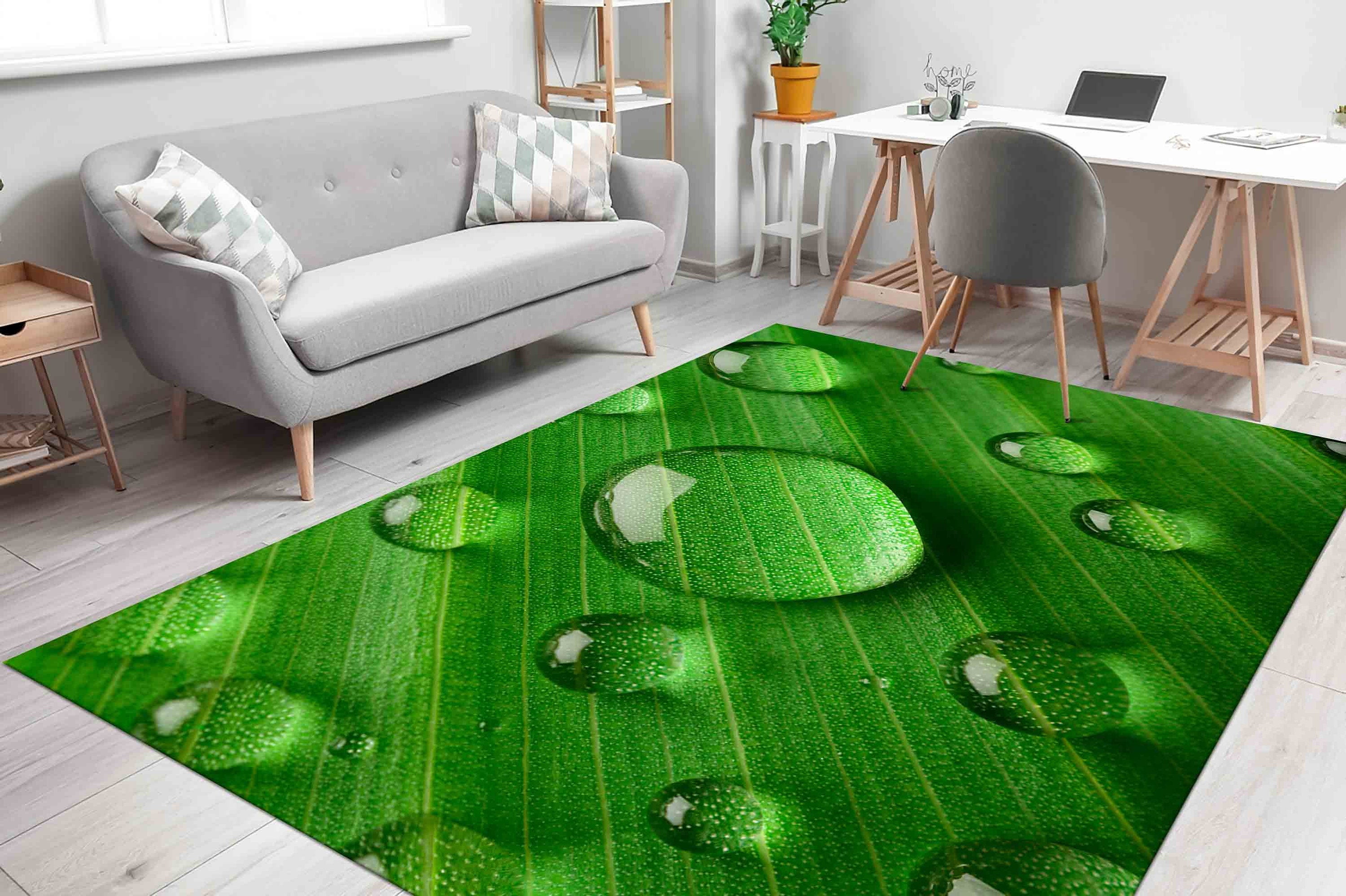 Green Rug, Water Drop Rug, Farmhouse Rugs, Floral Rug, Customs Rug ...