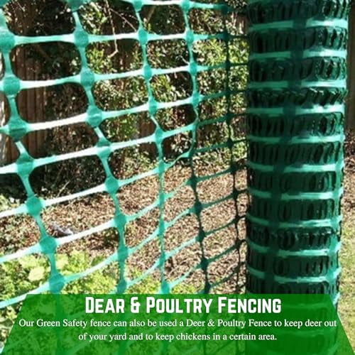 Green Safety Fence - 4' x 100' - Green Temporary Fencing, Safety Fence ...