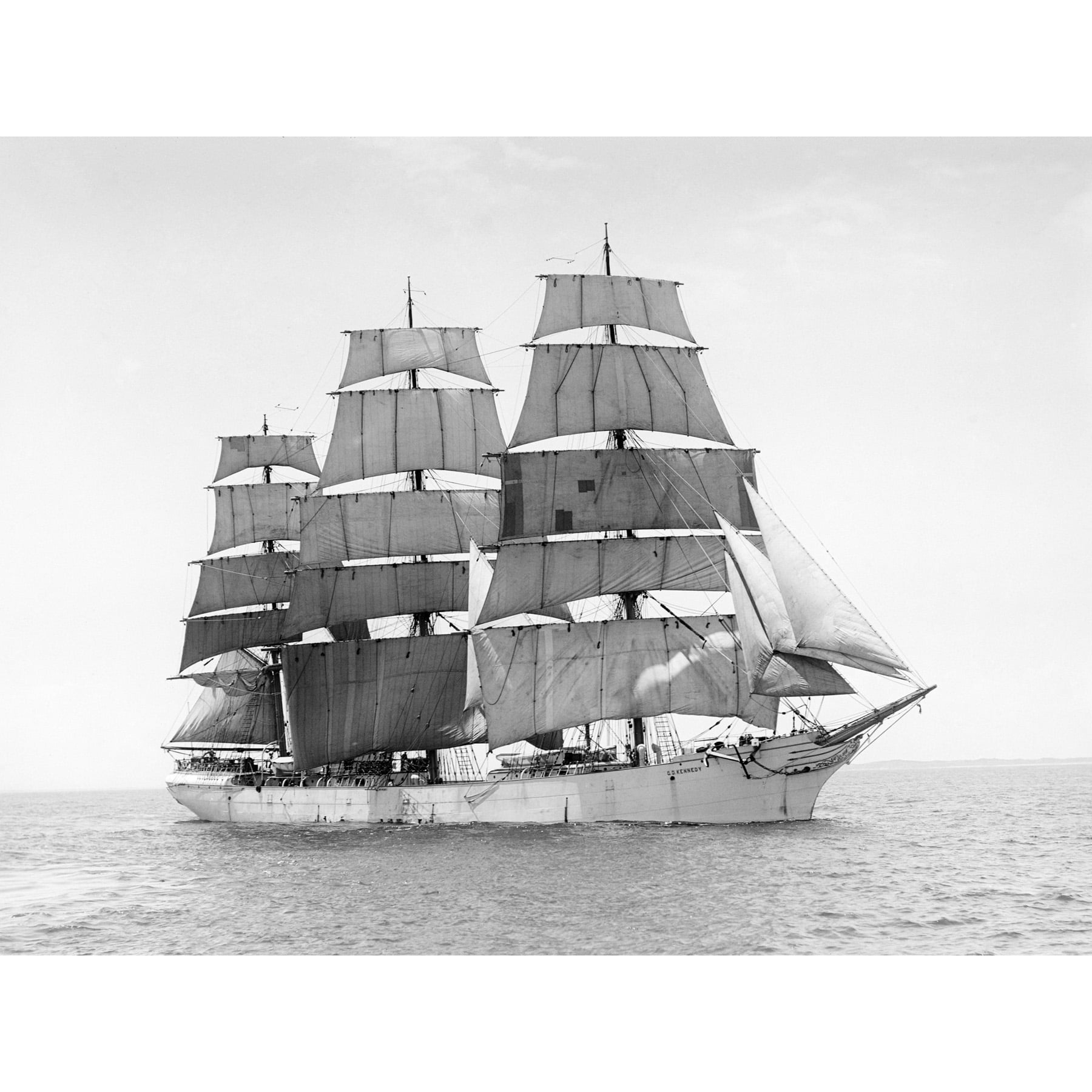 Green Sailing Ship Gd Kennedy Boat Maritime Photo Extra Large XL Wall ...