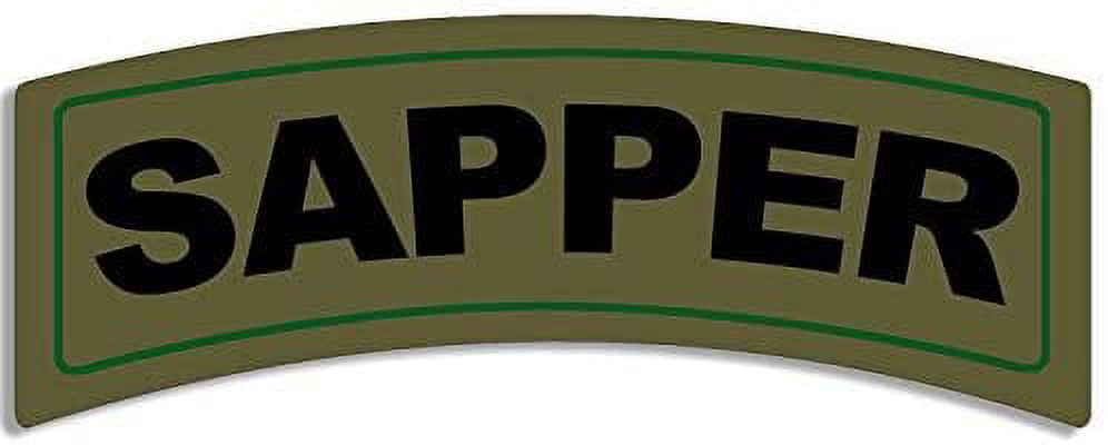 Green Sapper Tab Shaped 3M Reflective sticker| Army Military - Walmart.com