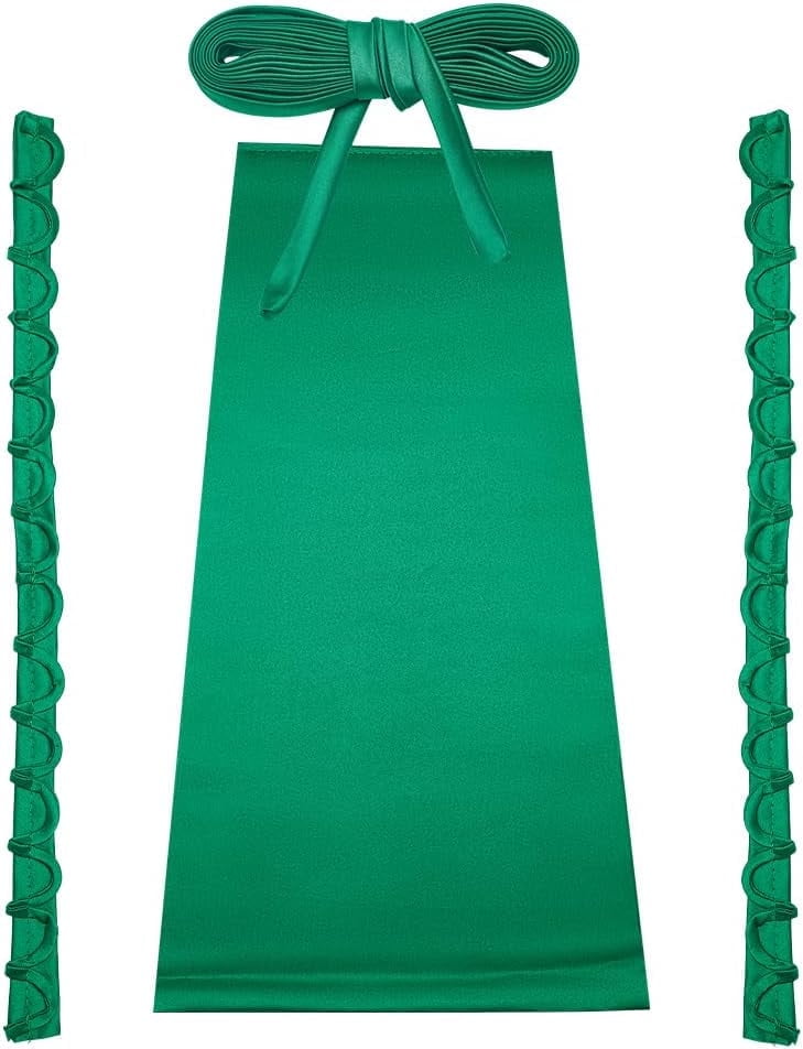 Green Satin Zipper Replacement Set Satin Corset Back Kit Adjustable DIY ...