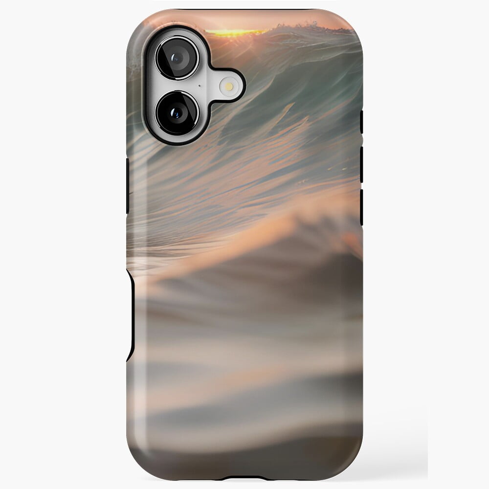 Green Scaled Mermaid Sunlit Coastal Scene Case for iPhone 17 16 15 14 ...
