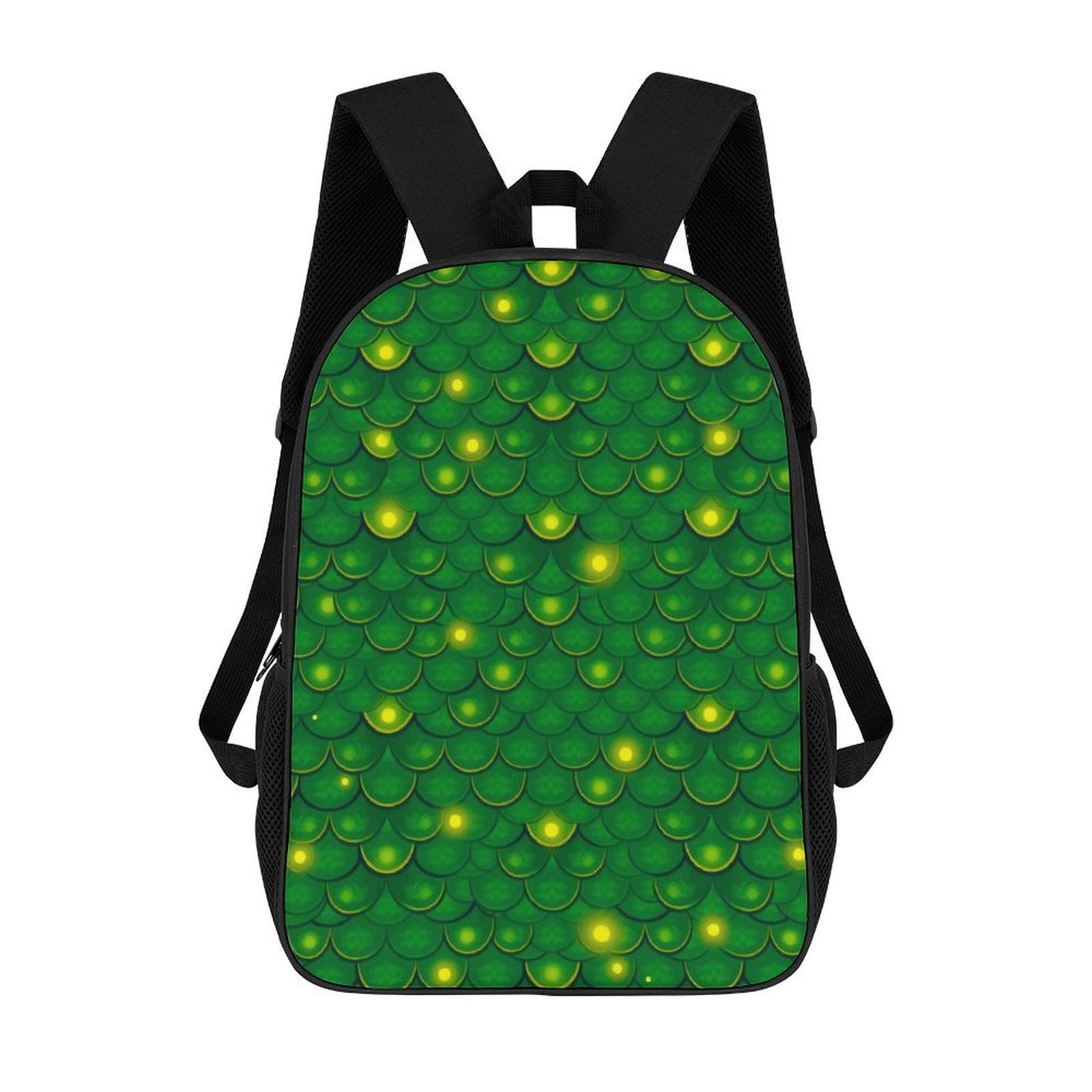 Green Scales Glowing Lights Backpacks For Teenagers Backpacks 17 Inch ...
