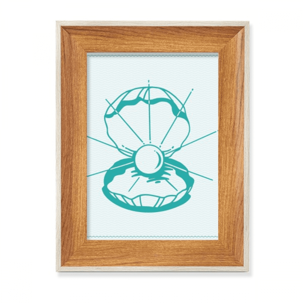 Green Scallop Marine Life Illustration Desktop Wooden Photo Frame ...