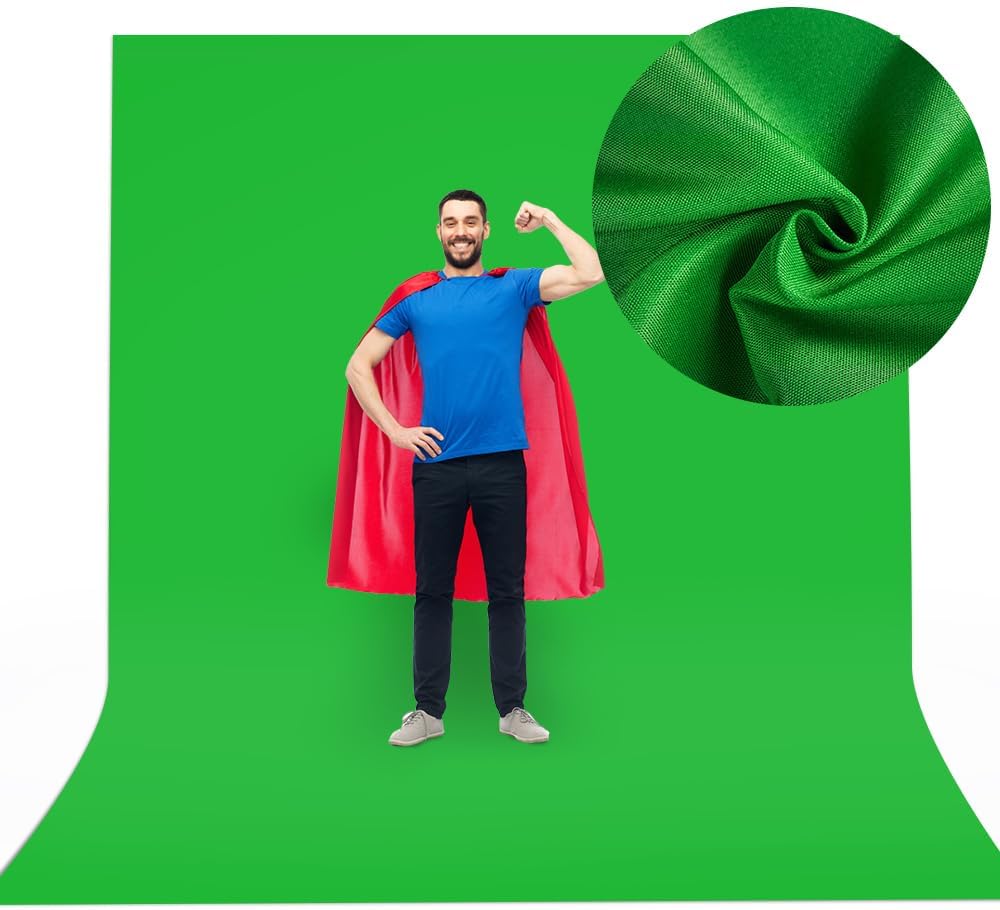 Green Screen Backdrop Streaming Background 25.4 X 50.8 Cm Photography ...