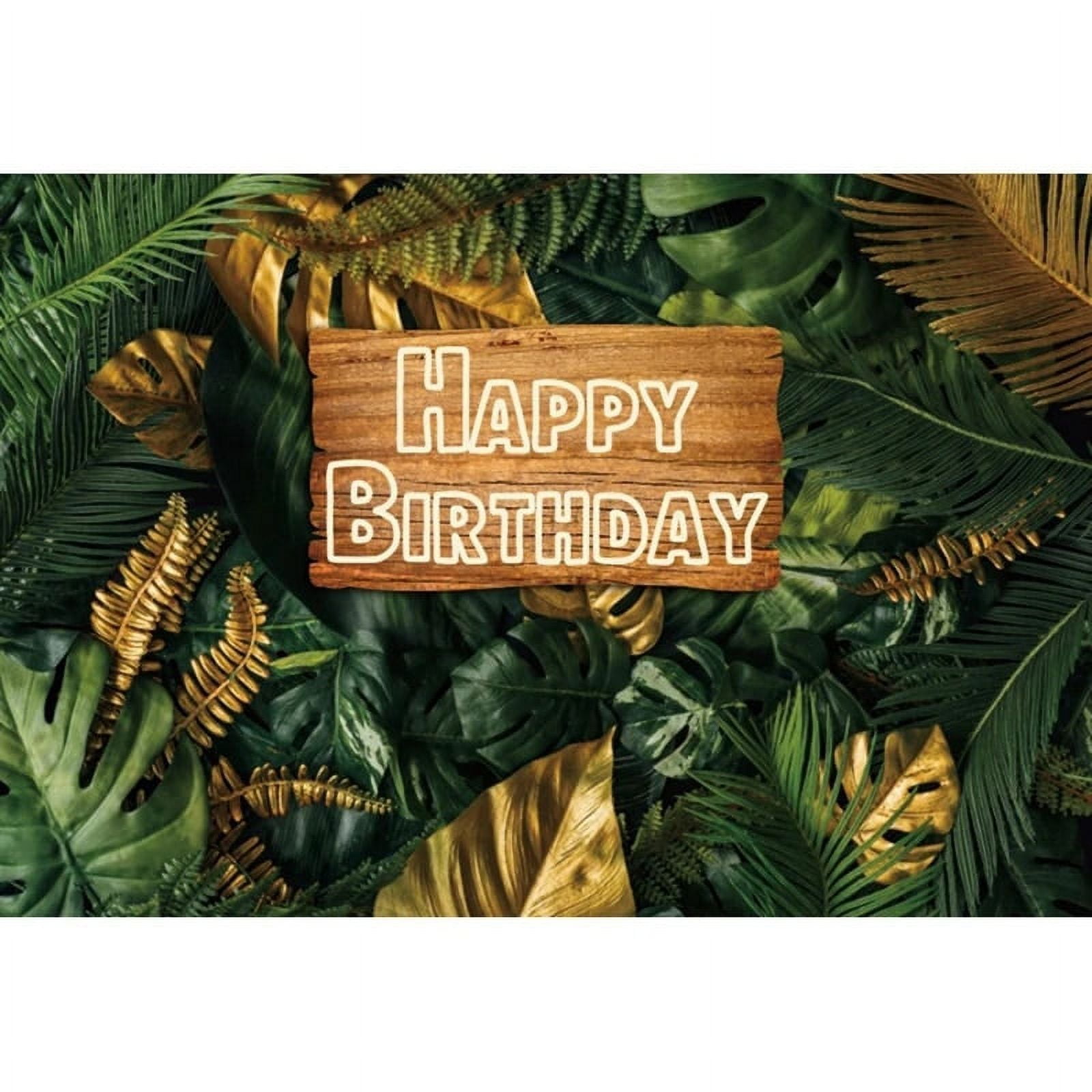 Green Screen Leaves Wedding Photocall Backdrop Tropical Jungle Floral ...