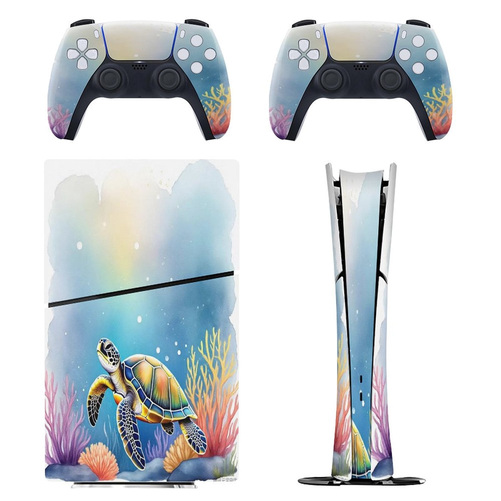 Green Sea Turtle PS5/PS5 Slim Digital Disc Skin Sticker For Console And ...