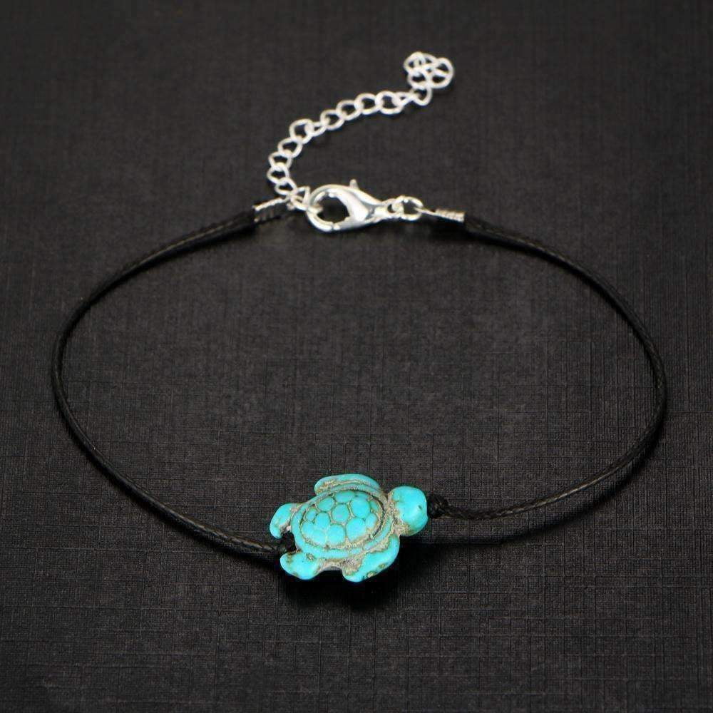 Green Sea Turtle Turquoise Bead Anklet - Walmart.com
