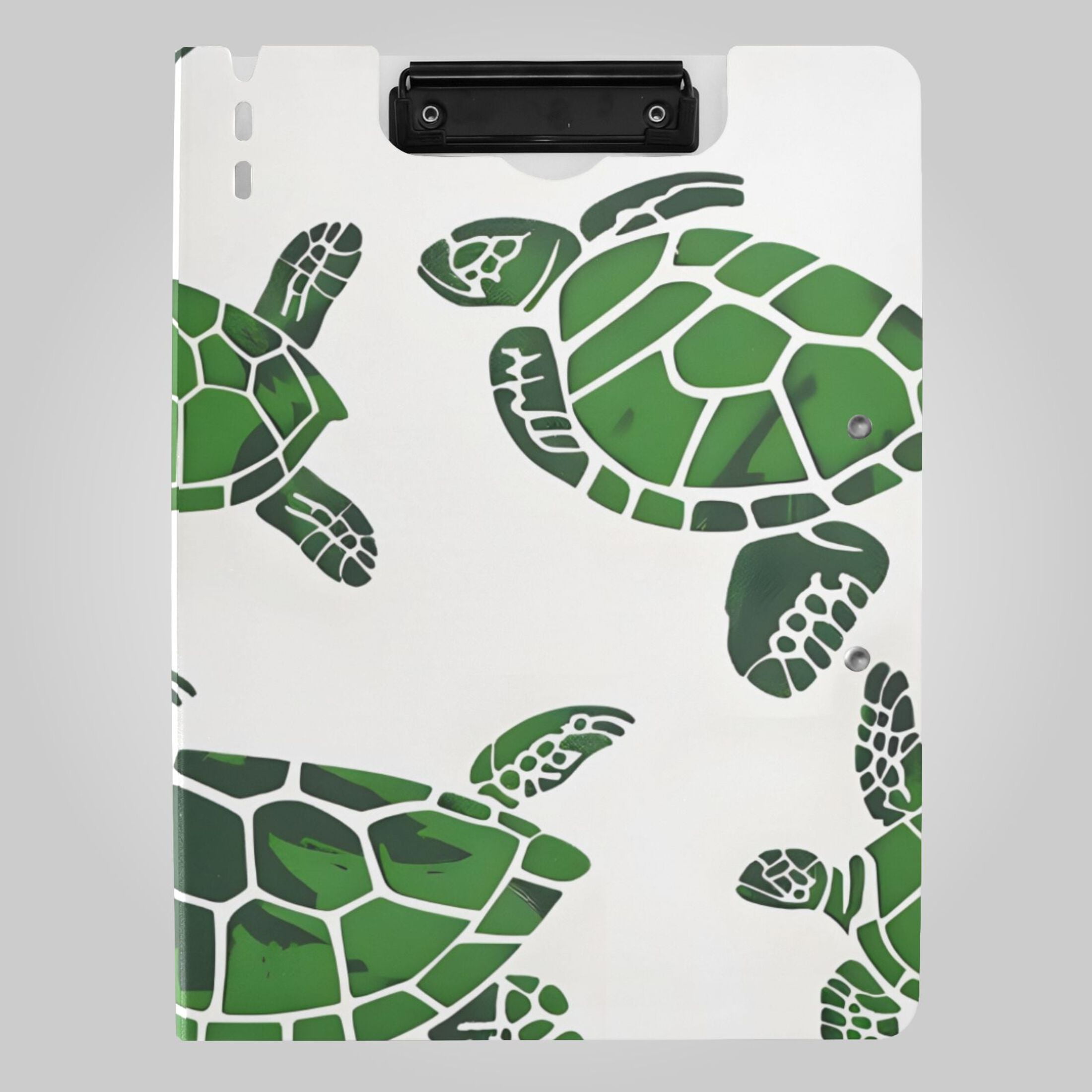 Green Sea Turtles Foldable Binder Folder Clipboard with Pen Slot Double ...