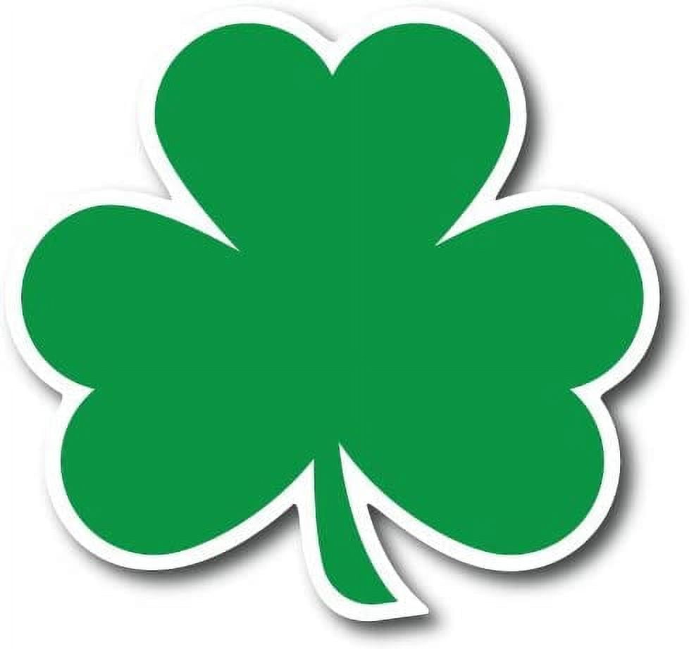 Green Shamrock 5" Car Decal - Walmart.com