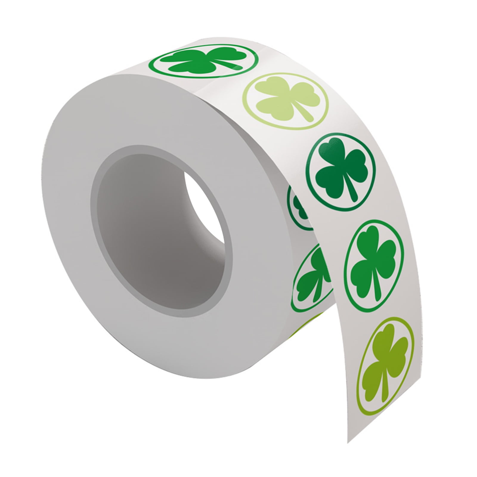 Green Shamrock Stickers Roll 38mm Wide Decorative Clover Decal for ...