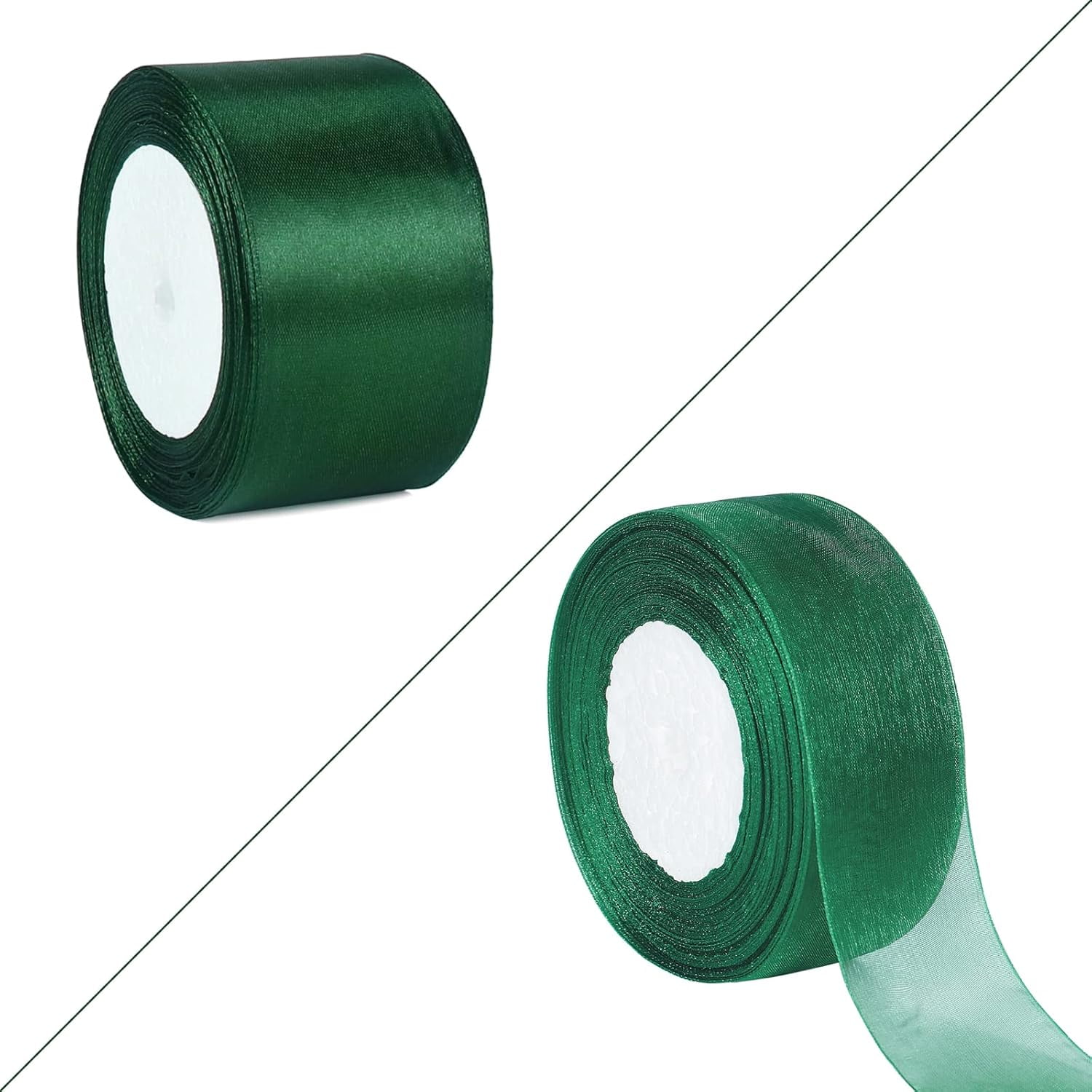 Green Sheer Ribbon and Satin Ribbon - Walmart.com