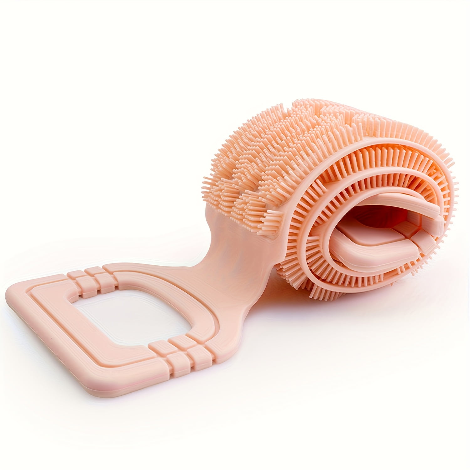 Green Silicone Back Scrubber Towel with Rope Handles - Exfoliating Bath ...