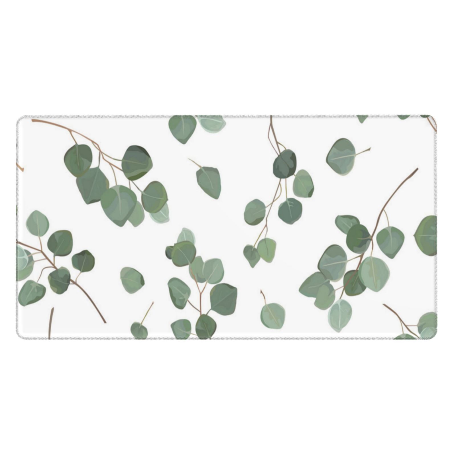Green Silver Dollar Eucalyptus Mousepad Large Mouse Pad Desk Pad ...