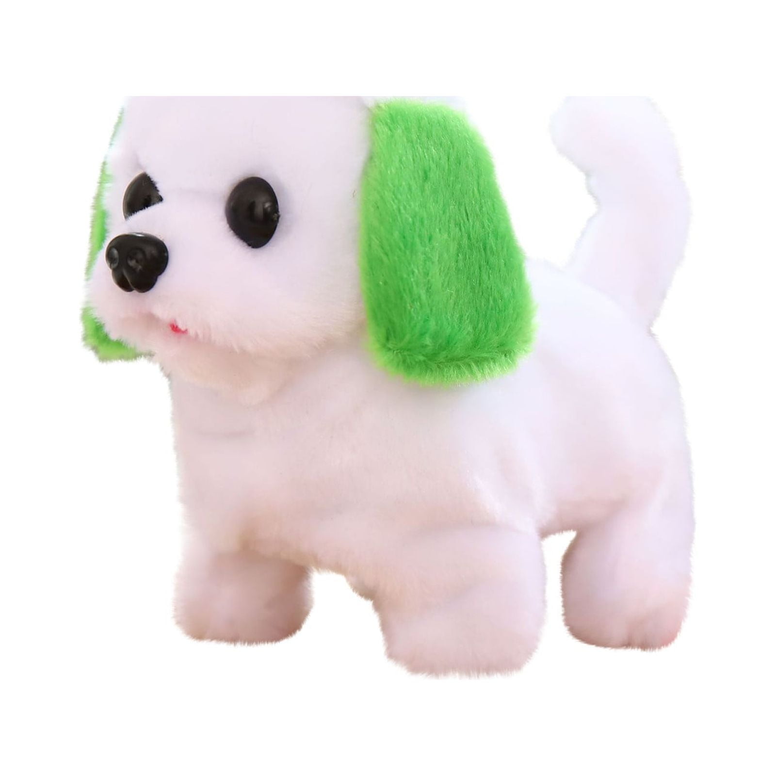 Green Simulation Walking Barking Stuffed Patch Ears Dog Toy Plush ...