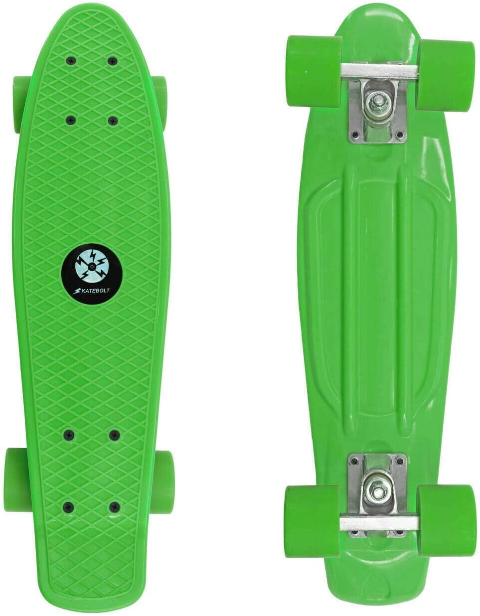 Green Skateboard with Green Wheels Cruiser Board 22" Complete Board for ...