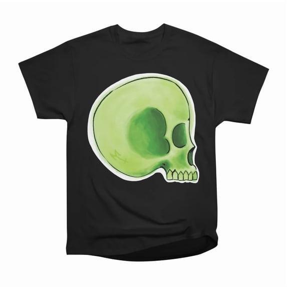 Green Skull T-Shirt Tee Gift For Him Merch For Her Apparel For Friend ...