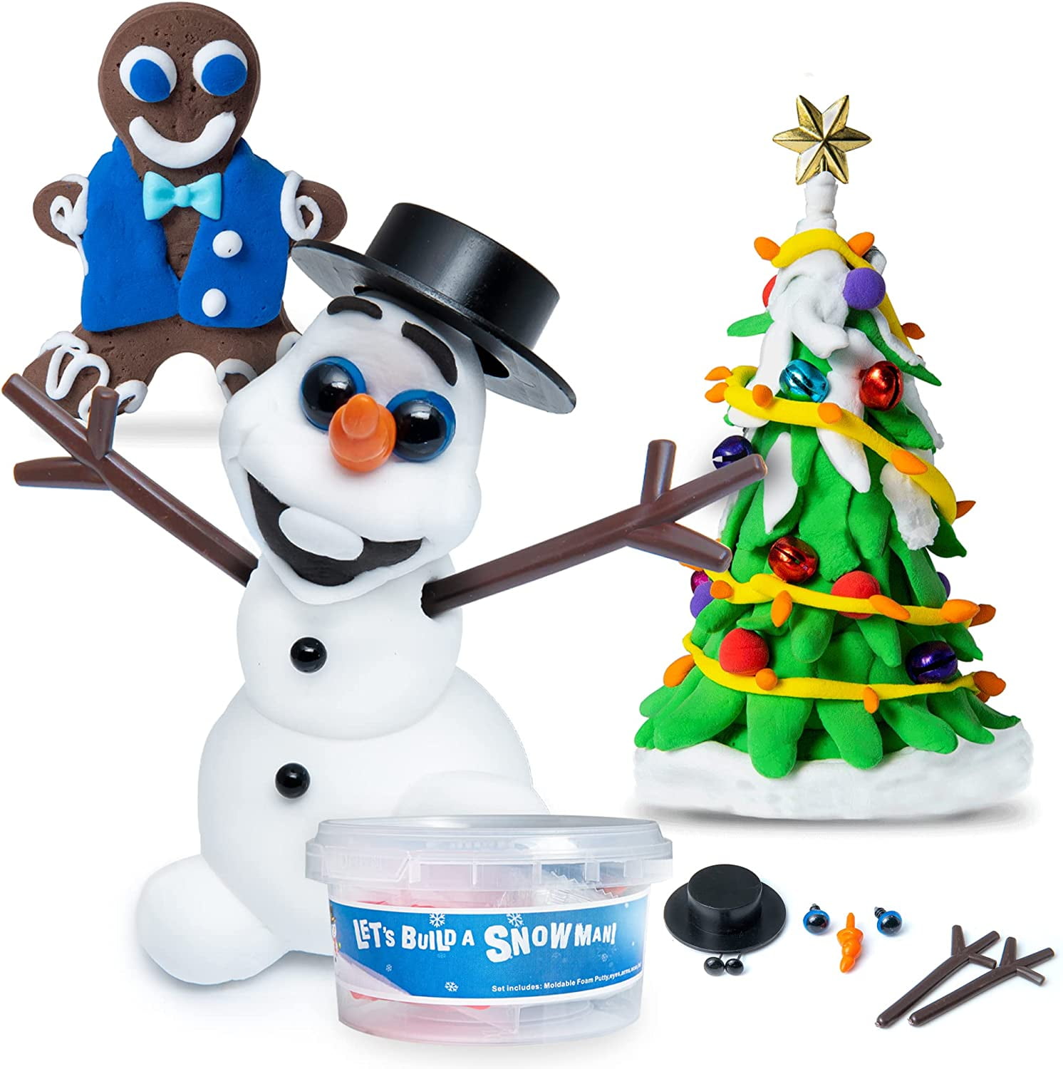 Green Sky Snowman Molding Clay Kit - Fun Creative Dough Ornaments Toy ...