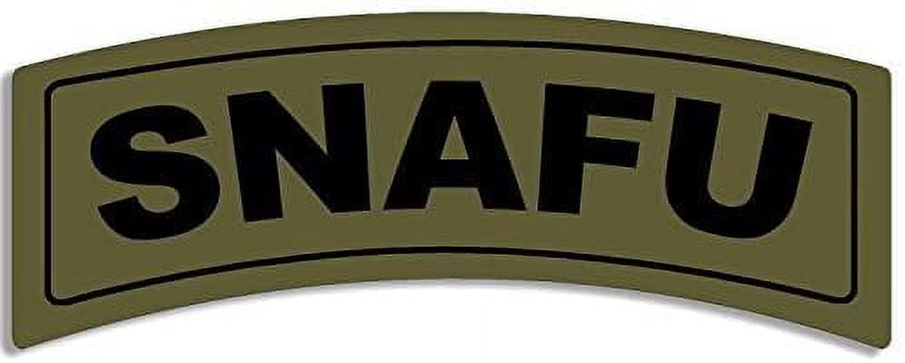 Green Snafu Tab Shaped 3M Reflective sticker| Army Military - Walmart.com