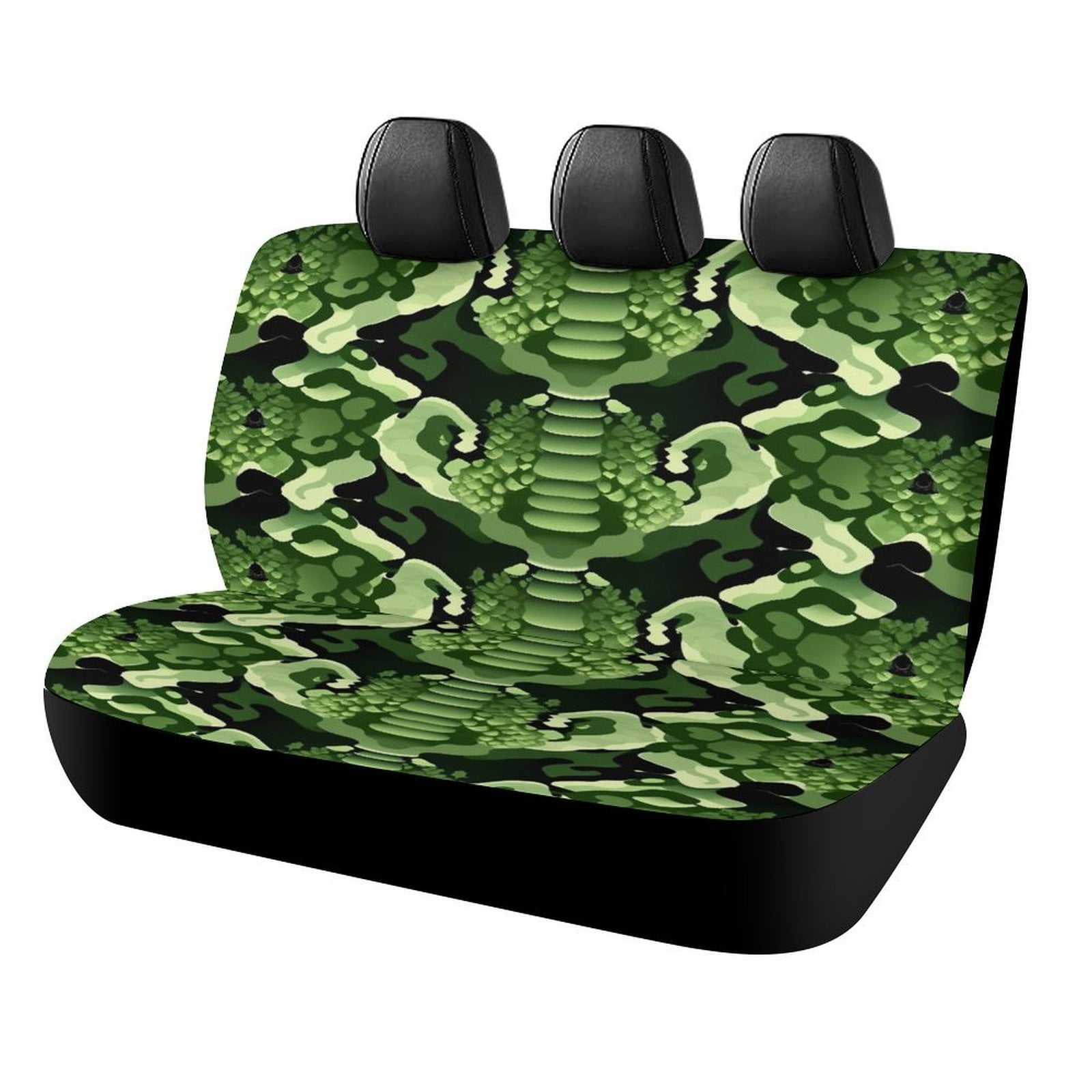 Green Snake Camouflage Car Back Seat Pad Useful Stain Resistant Covers ...