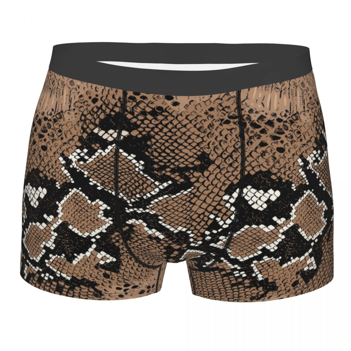 Green Snake Print Underwear Men Breathbale Snake Texture Boxer Briefs ...